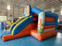 China Commercial Bluey Themed Inflatable Bounce House with Slide Kids Party Bouncy Castle for sale
