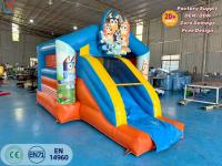 China Commercial Bluey Themed Inflatable Bounce House with Slide Kids Party Bouncy Castle for sale