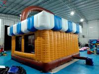 China Barber Shop Themed Inflatable Bounce House Commercial Bouncy Castle for Kids for sale
