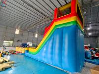 China Commercial Giant Inflatable Water Slide Double Lane Heavy-Duty PVC for Events for sale