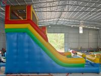 China Commercial Giant Inflatable Water Slide Double Lane Heavy-Duty PVC for Events for sale