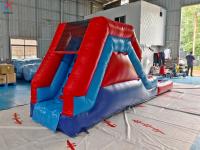 China Red & Blue Inflatable Water Slide with Pool Commercial Grade for Kids Parties for sale