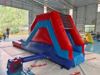 China Red & Blue Inflatable Water Slide with Pool Commercial Grade for Kids Parties for sale