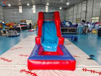 China Red & Blue Inflatable Water Slide with Pool Commercial Grade for Kids Parties for sale