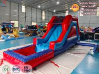 China Red & Blue Inflatable Water Slide with Pool Commercial Grade for Kids Parties for sale