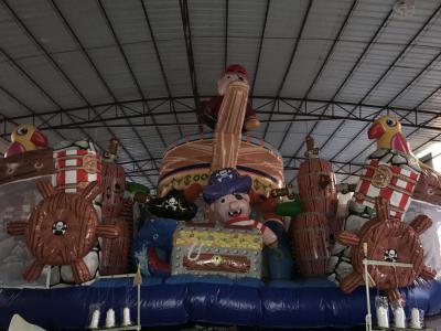 China Topic Pirate Themed Inflatable Fun City 10-16 Children Capacity for sale