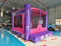 China Manufacturer PVC Inflatable Bounce House Pink Purple Commercial Jumping Castle Party Rental for sale