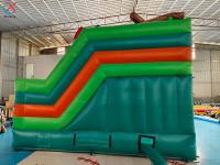 China PVC Jungle Adventure Inflatable Bounce House With Slide Rainforest Monkey Palm Tree Design Kids Party for sale