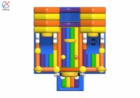China Custom Emoji Rainbow Inflatable Bounce House Double Slide Kids Jumping Castle Combo For Party for sale