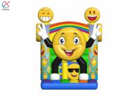China Manufacturer Emoji Rainbow Inflatable Obstacle Course With Climbing Wall For Party Activities for sale