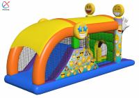 China Manufacturer Emoji Rainbow Inflatable Obstacle Course With Climbing Wall For Party Activities for sale