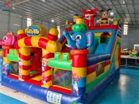 China Customized Cartoon Theme Inflatable Bounce House Slide Combo Jumping Castle For Rental Business for sale