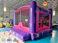China Manufacturer PVC Inflatable Bounce House Pink Purple Commercial Jumping Castle Party Rental for sale