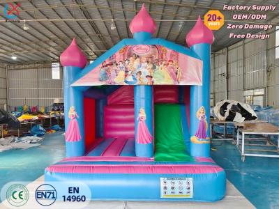China High Quality PVC Princess Inflatable Bounce House with Slide for Party Rental Business for sale