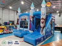 China High Quality Frozen Themed Inflatable Bounce House With Slide For Party Rental for sale