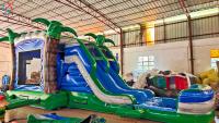 China Commercial PVC Inflatable Dry/Water Slide Double Use For Summer Outdoor Adults Kids for sale