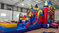China Commercial PVC Inflatable Dry/Water Slide Double Use For Summer Outdoor Adults Kids for sale
