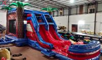 China Commercial PVC Inflatable Dry/Water Slide Double Use For Summer Outdoor Adults Kids for sale
