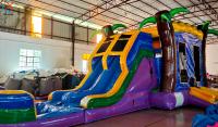 China Commercial PVC Inflatable Dry/Water Slide Double Use For Summer Outdoor Adults Kids for sale