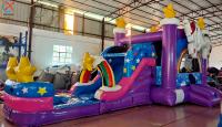 China Commercial PVC Inflatable Dry/Water Slide Double Use For Summer Outdoor Adults Kids for sale