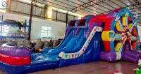 China Commercial PVC Inflatable Dry/Water Slide Double Use For Summer Outdoor Adults Kids for sale