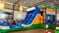 China Commercial PVC Inflatable Dry/Water Slide Double Use For Summer Outdoor Adults Kids for sale