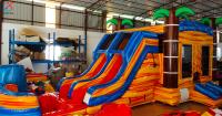China Commercial PVC Inflatable Dry/Water Slide Double Use For Summer Outdoor Adults Kids for sale