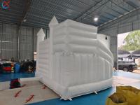 China Commercial Pure White Inflatable Wedding Bounce Castle With Slide PVC for Party for sale