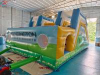 China Commercial Inflatable Double Slide Bounce House With Obstacles Inflatable Playground for Event for sale