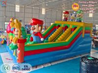 China Manufacturer Inflatable Bounce House With Double Slide Commercial PVC Inflatable Castle for sale