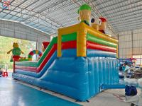 China Manufacturer Inflatable Bounce House With Double Slide Commercial PVC Inflatable Castle for sale