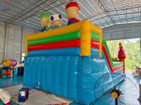 China Manufacturer Inflatable Bounce House With Double Slide Commercial PVC Inflatable Castle for sale