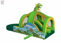 China Commercial Dinosaur Theme Inflatable Water Slide Inflatable Slide With Pool Sale for sale