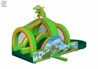 China Commercial Dinosaur Theme Inflatable Water Slide Inflatable Slide With Pool Sale for sale
