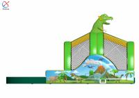 China Commercial Dinosaur Theme Inflatable Water Slide Inflatable Slide With Pool Sale for sale