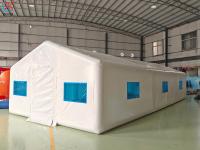China Large White Inflatable Tent Commercial PVC Inflatable Temporary Shelter With Clear Windows Outdoor Tent for sale