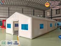 China Large White Inflatable Tent Commercial PVC Inflatable Temporary Shelter With Clear Windows Outdoor Tent for sale