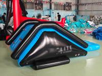 China Commercial Inflatable Water Slide Thick PVC With Buffer Platform Inflatable Aqua Slide For Yacht Lake for sale
