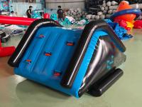 China Commercial Inflatable Water Slide Thick PVC With Buffer Platform Inflatable Aqua Slide For Yacht Lake for sale