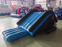 China Commercial Inflatable Water Slide Thick PVC With Buffer Platform Inflatable Aqua Slide For Yacht Lake for sale