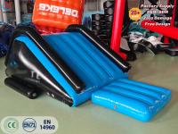 China Commercial Inflatable Water Slide Thick PVC With Buffer Platform Inflatable Aqua Slide For Yacht Lake for sale