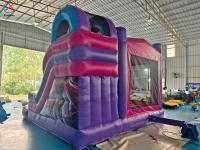 China Golden Theme Inflatable Bounce Combo Jumping Castle With Slide For Commercial Rental for sale
