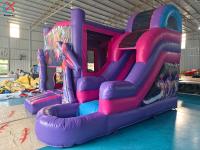 China Golden Theme Inflatable Bounce Combo Jumping Castle With Slide For Commercial Rental for sale