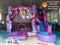 China Golden Theme Inflatable Bounce Combo Jumping Castle With Slide For Commercial Rental for sale
