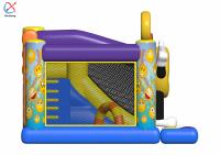 China Commercial Jumping Bouncy Castle With Slide Emoji Smile Face Themed For Kids Party Rental for sale