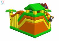 China Commercial Inflatable Bouncy Castle With Slide Jungle Monkey Themed Inflatable Bounce Combo for sale