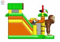 China Commercial Inflatable Bouncy Castle With Slide Jungle Monkey Themed Inflatable Bounce Combo for sale