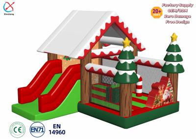 China Manufacturer Christmas Bouncy Castle With Slide Inflatable Bounce Combo For Party Rental for sale