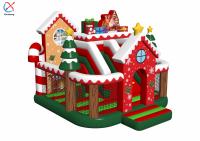China Good Quality Christmas Gingerbread House Themed Inflatable Commercial Bounce Combo for sale