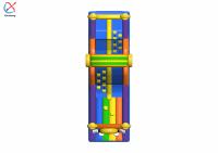 China PVC Inflatable Playground Emoji Rainbow Themed Inflatable Obstacle Course Kids for sale